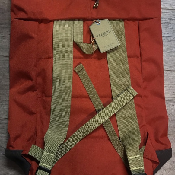 Filson | Bags | Filson Nylon Day Pack Backpack In Rusted Red New | Poshmark